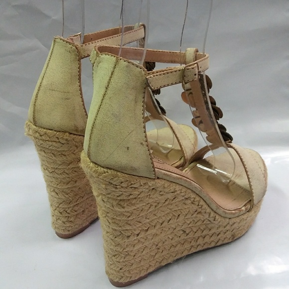 Shake Collection | Shoes | New Open Toe Woven Jute Wrapped Platform ...